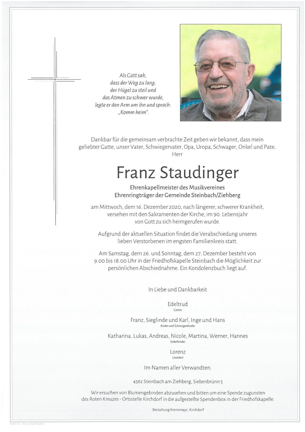 Todesfall Franz Staudinger
